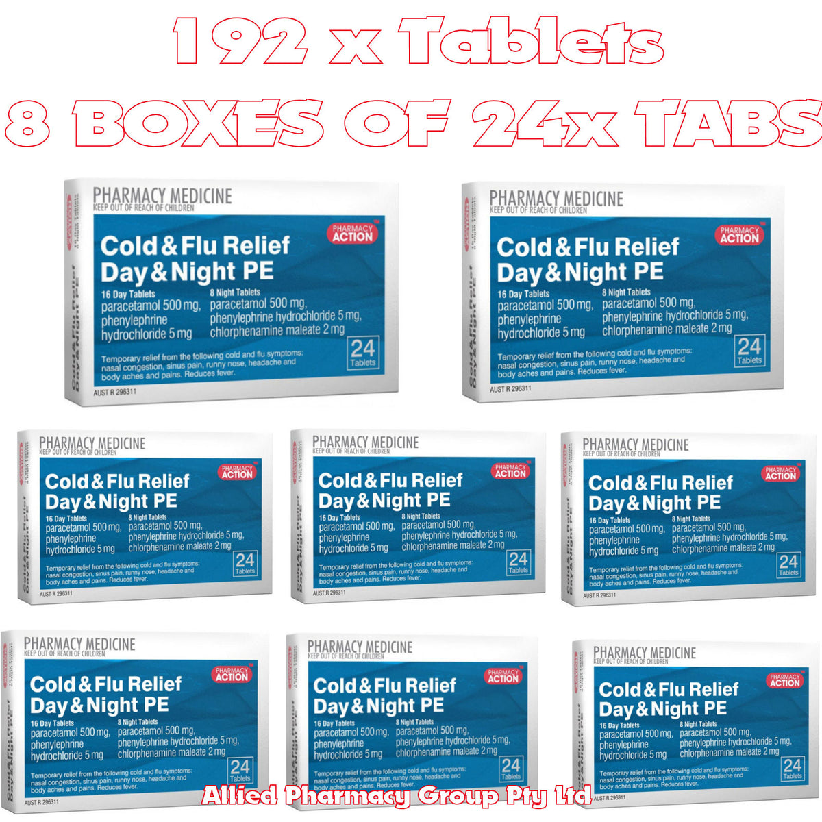 192 x Cold & Flu, Day & Night PE - Pharmacy Action – Allied Pharmacy ...