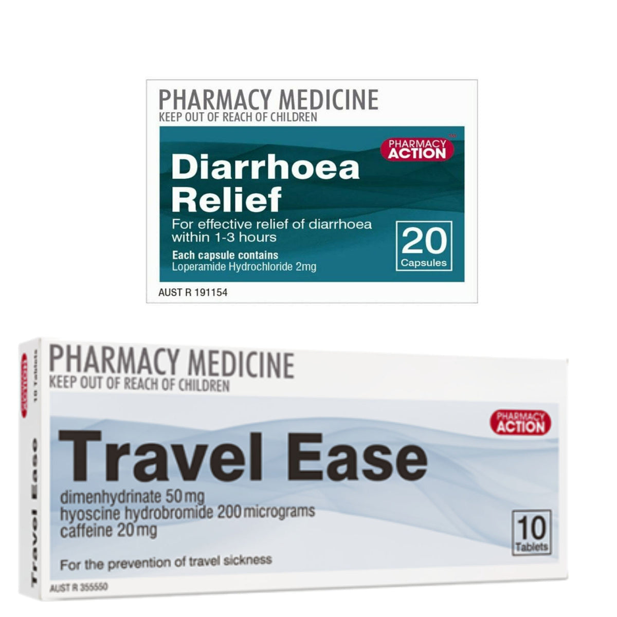20x Diarrhoea Relief + 10x Travel Ease (For the Prevention Of Travel S ...