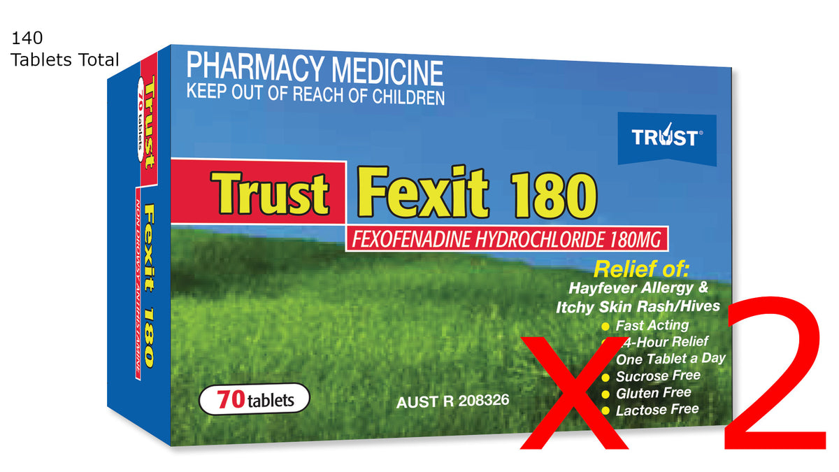 Trust Fexit 180 Fexofenadine 180mg - Select Your Quantity – Allied ...