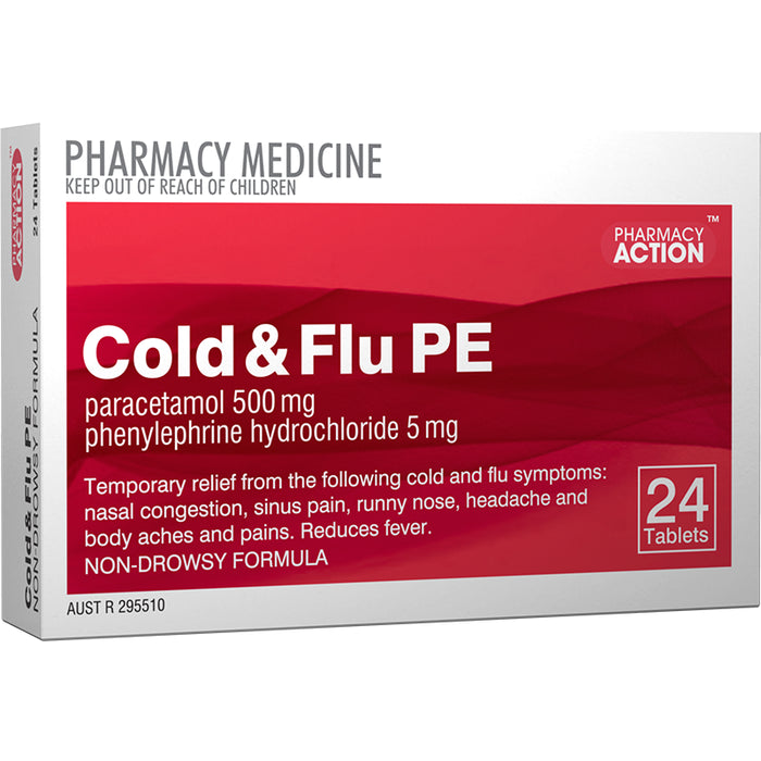 Pharmacy Action Cold & Flu PE Tab X 24 (Generic for Codral PE Cold & F ...