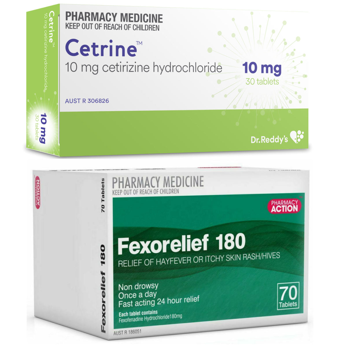 70x Fexorelief 180mg + 30x Cetrine 10mg Combo – Allied Pharmacy Group ...